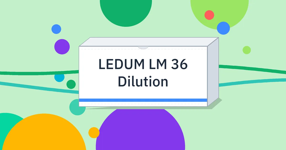 Symbolbild: Packung mit der Aufschrift LEDUM LM 36 Dilution (PZN 12930419) – Verfügbarkeit und Bezug in Apotheken in Frankfurt am Main