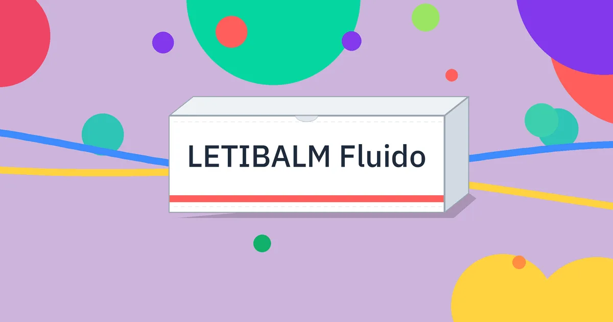 Symbolbild: Packung mit der Aufschrift LETIBALM Fluido (PZN 11184977) – Verfügbarkeit und Bezug in Apotheken in Frankfurt am Main