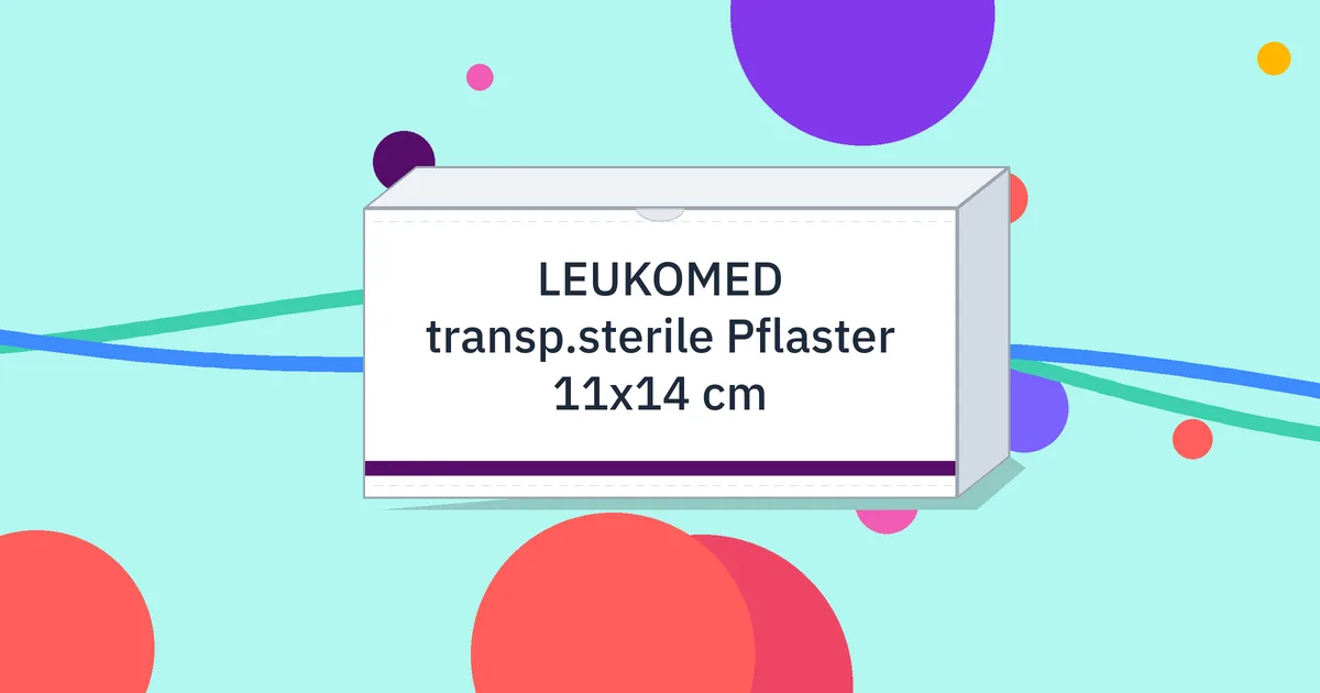 Symbolbild: Packung mit der Aufschrift LEUKOMED transp.sterile Pflaster 11x14 cm (PZN 12776585) – Verfügbarkeit und Bezug in Apotheken in Frankfurt am Main