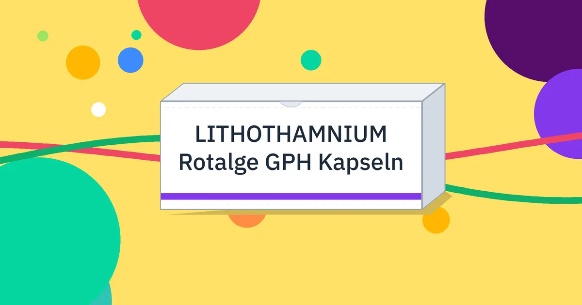 Symbolbild: Packung mit der Aufschrift LITHOTHAMNIUM Rotalge GPH Kapseln (PZN 19786664) – Verfügbarkeit und Bezug in Apotheken in Frankfurt am Main