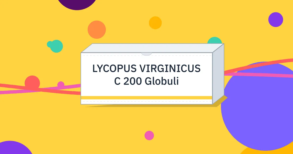Symbolbild: Packung mit der Aufschrift LYCOPUS VIRGINICUS C 200 Globuli (PZN 19716830) – Verfügbarkeit und Bezug in Apotheken in Frankfurt am Main
