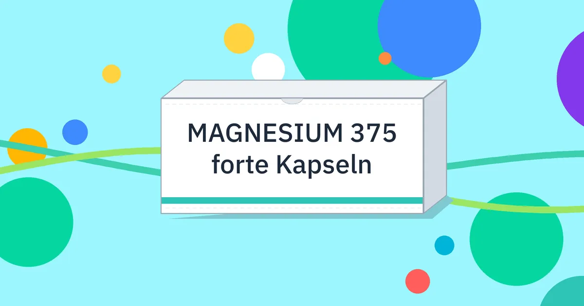 Symbolbild: Packung mit der Aufschrift MAGNESIUM 375 forte Kapseln (PZN 10057857) – Verfügbarkeit und Bezug in Apotheken in Frankfurt am Main