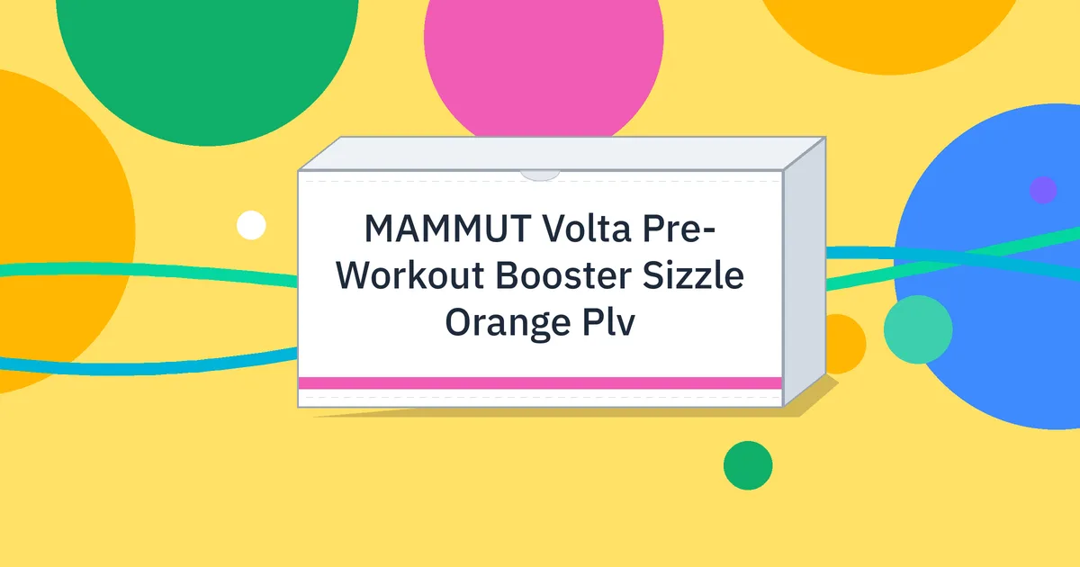 Symbolbild: Packung mit der Aufschrift MAMMUT Volta Pre-Workout Booster Sizzle Orange Plv (PZN 19195058) – Verfügbarkeit und Bezug in Apotheken in Frankfurt am Main