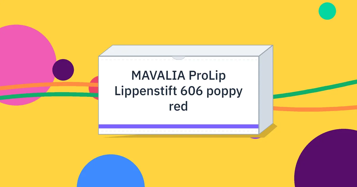 Symbolbild: Packung mit der Aufschrift MAVALIA ProLip Lippenstift 606 poppy red (PZN 11649695) – Verfügbarkeit und Bezug in Apotheken in Frankfurt am Main