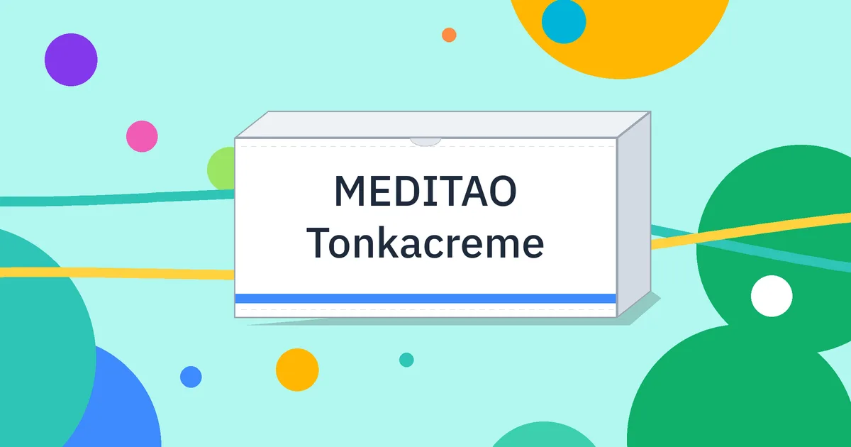 Symbolbild: Packung mit der Aufschrift MEDITAO Tonkacreme (PZN 15580836) – Verfügbarkeit und Bezug in Apotheken in Frankfurt am Main