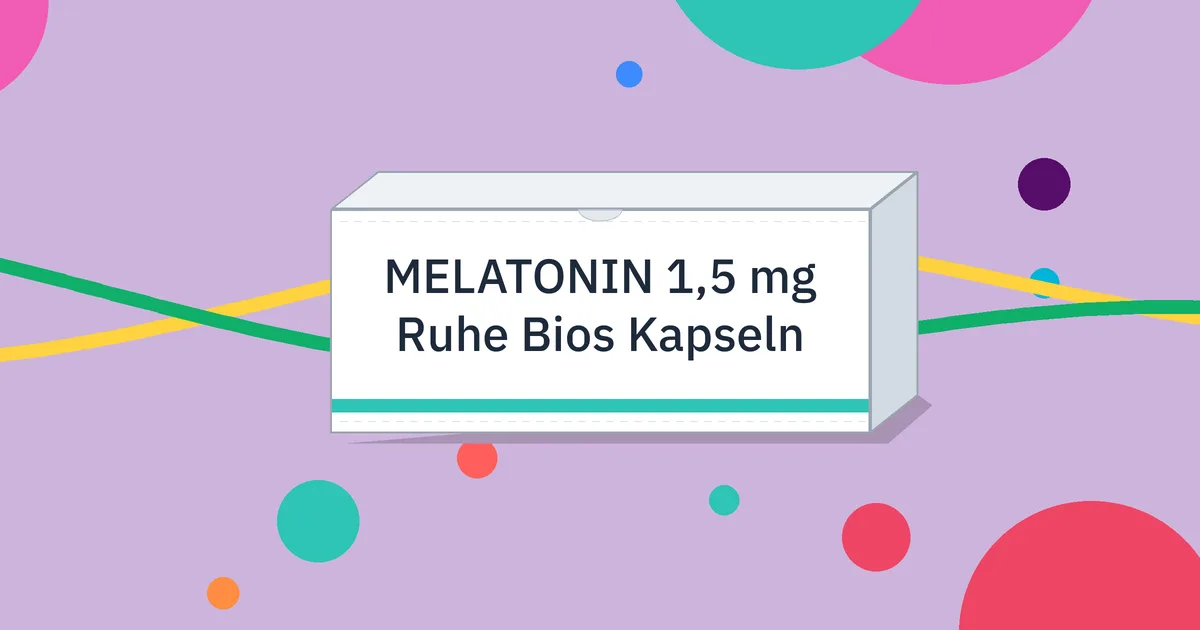Symbolbild: Packung mit der Aufschrift MELATONIN 1,5 mg Ruhe Bios Kapseln (PZN 17899967) – Verfügbarkeit und Bezug in Apotheken in Frankfurt am Main