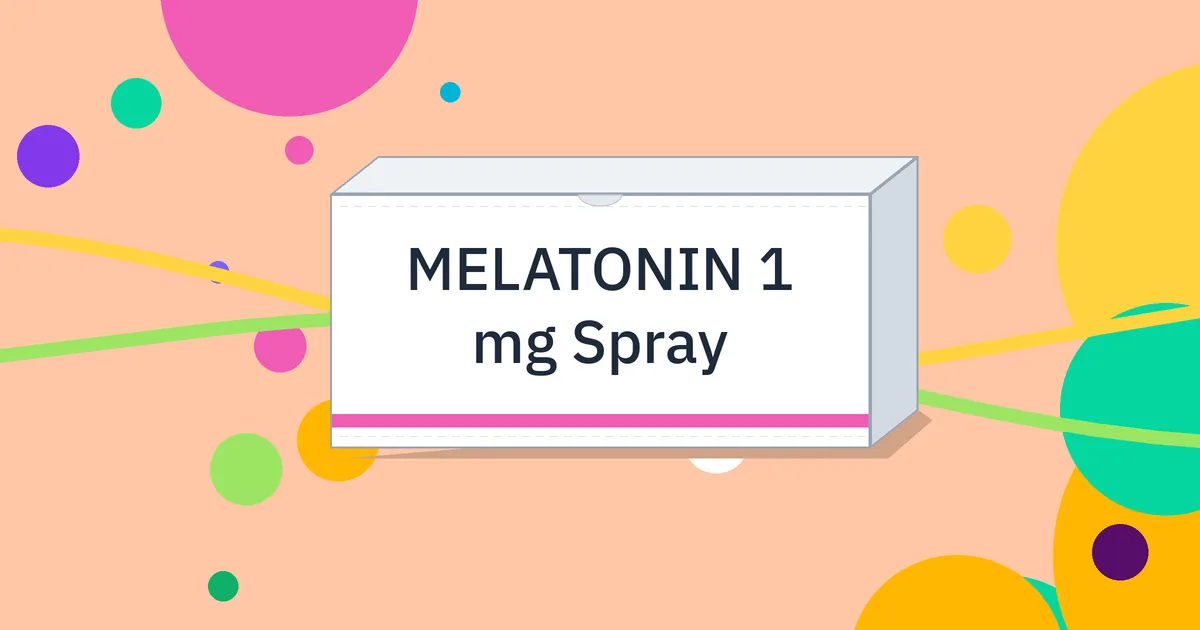 Symbolbild: Packung mit der Aufschrift MELATONIN 1 mg Spray (PZN 11050449) – Verfügbarkeit und Bezug in Apotheken in Frankfurt am Main