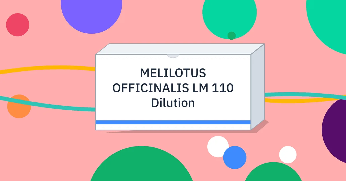 Symbolbild: Packung mit der Aufschrift MELILOTUS OFFICINALIS LM 110 Dilution (PZN 13603148) – Verfügbarkeit und Bezug in Apotheken in Frankfurt am Main