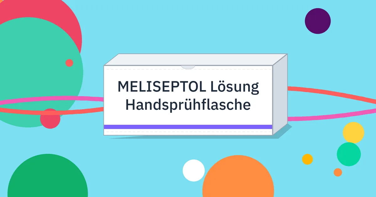 Symbolbild: Packung mit der Aufschrift MELISEPTOL Lösung Handsprühflasche (PZN 00328309) – Verfügbarkeit und Bezug in Apotheken in Frankfurt am Main
