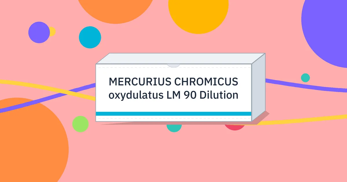 Symbolbild: Packung mit der Aufschrift MERCURIUS CHROMICUS oxydulatus LM 90 Dilution (PZN 12949784) – Verfügbarkeit und Bezug in Apotheken in Frankfurt am Main