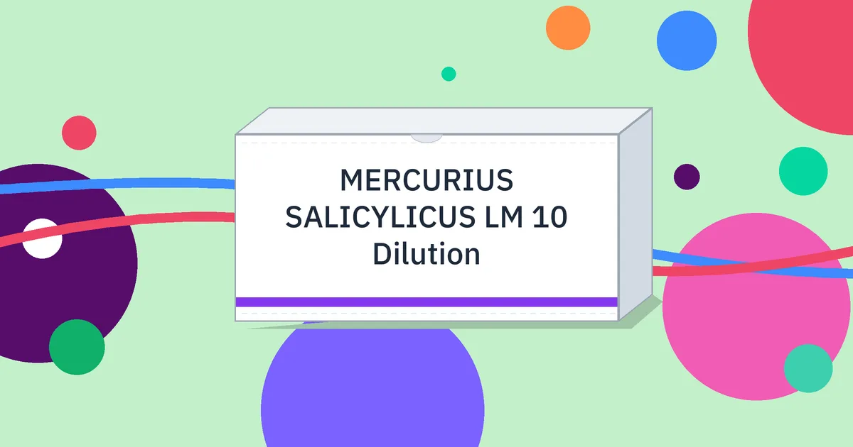 Symbolbild: Packung mit der Aufschrift MERCURIUS SALICYLICUS LM 10 Dilution (PZN 12953596) – Verfügbarkeit und Bezug in Apotheken in Frankfurt am Main