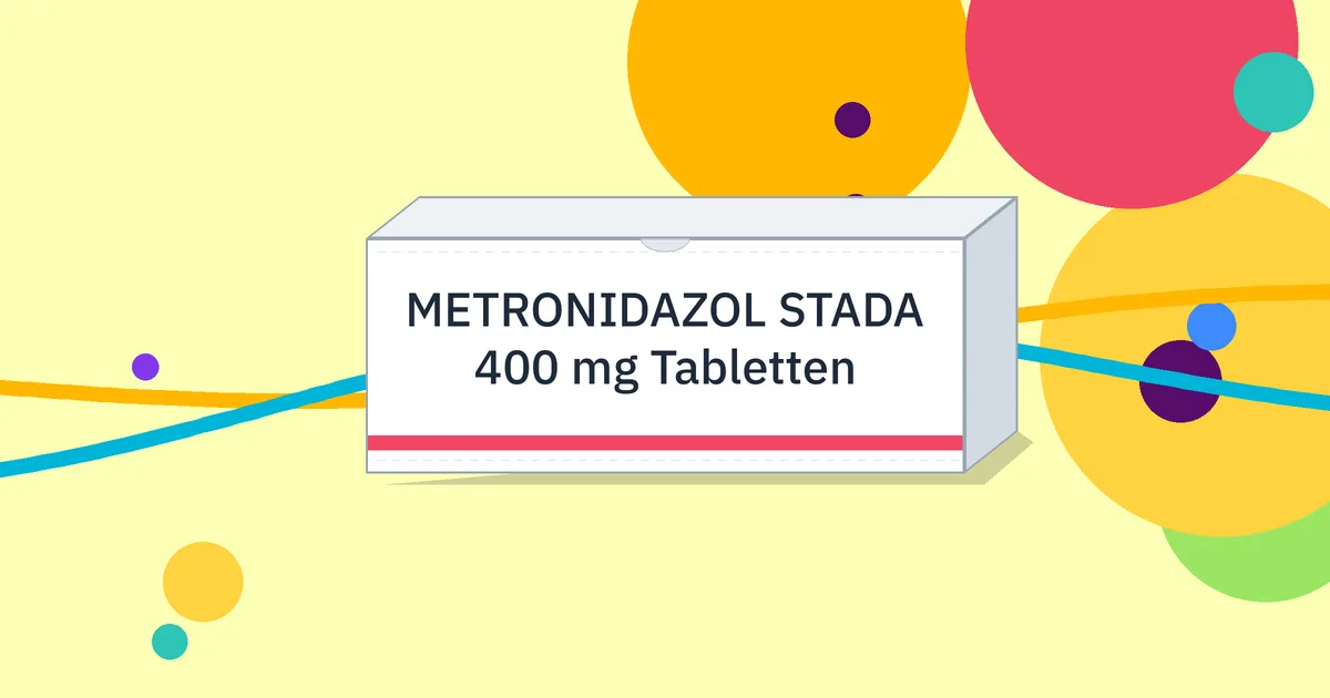 Symbolbild: Packung mit der Aufschrift METRONIDAZOL STADA 400 mg Tabletten (PZN 00291003) – Verfügbarkeit und Bezug in Apotheken in Frankfurt am Main