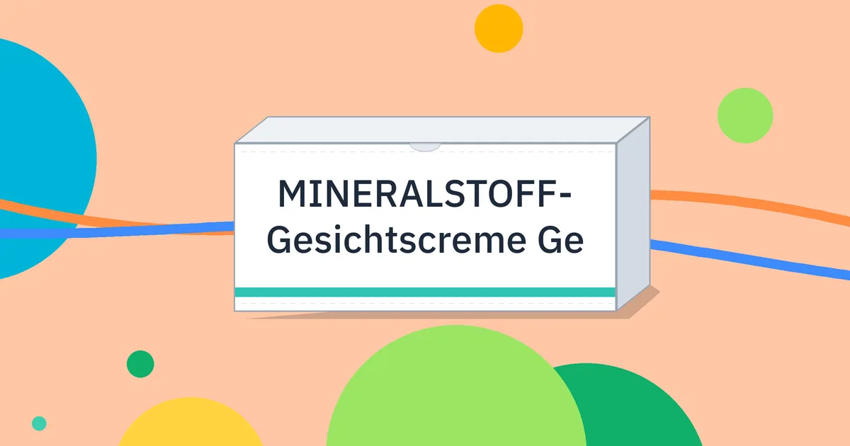 Symbolbild: Packung mit der Aufschrift MINERALSTOFF-Gesichtscreme Ge (PZN 17628748) – Verfügbarkeit und Bezug in Apotheken in Frankfurt am Main