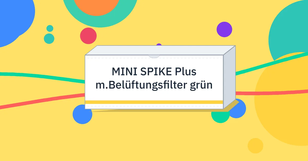 Symbolbild: Packung mit der Aufschrift MINI SPIKE Plus m.Belüftungsfilter grün (PZN 19702621) – Verfügbarkeit und Bezug in Apotheken in Frankfurt am Main