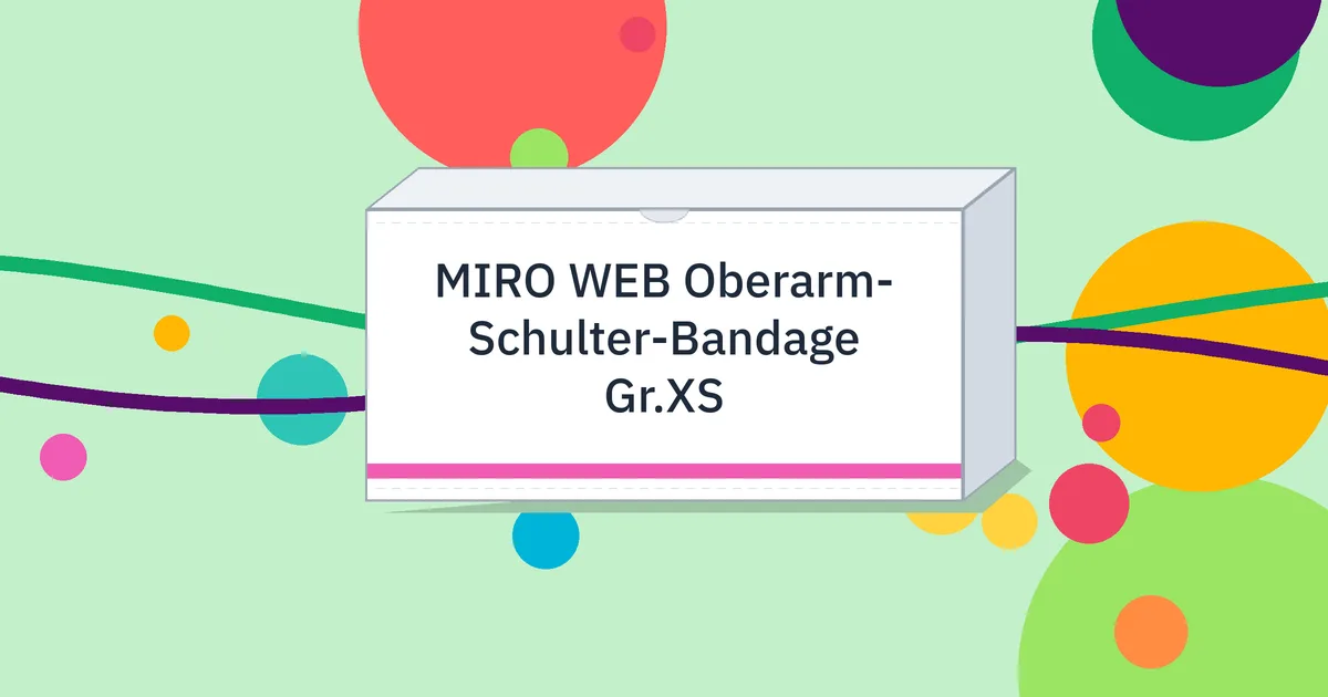 Symbolbild: Packung mit der Aufschrift MIRO WEB Oberarm-Schulter-Bandage Gr.XS (PZN 01180470) – Verfügbarkeit und Bezug in Apotheken in Frankfurt am Main