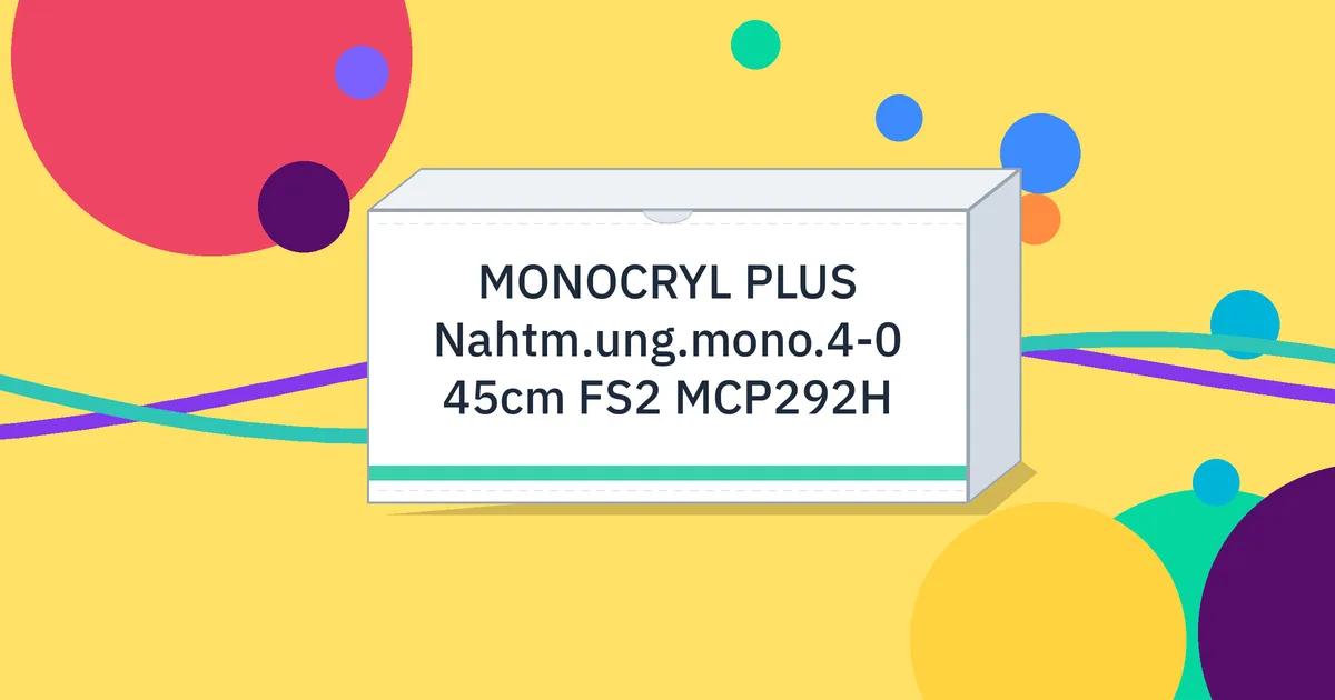 Symbolbild: Packung mit der Aufschrift MONOCRYL PLUS Nahtm.ung.mono.4-0 45cm FS2 MCP292H (PZN 20173576) – Verfügbarkeit und Bezug in Apotheken in Frankfurt am Main