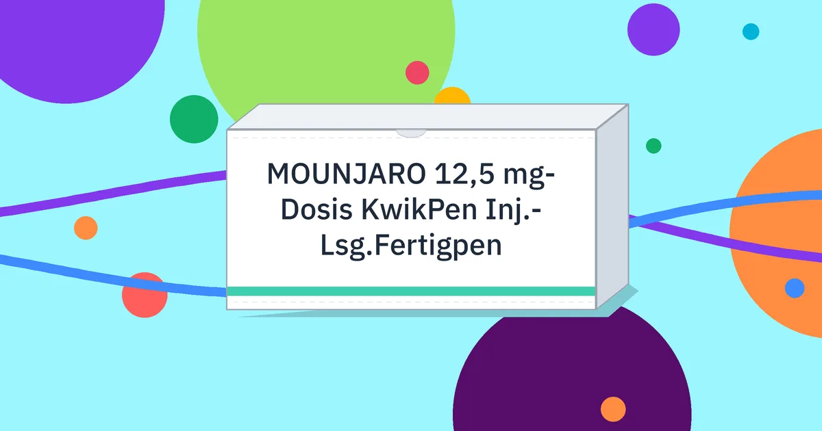 Symbolbild: Packung mit der Aufschrift MOUNJARO 12,5 mg-Dosis KwikPen Inj.-Lsg.Fertigpen (PZN 18241170) – Verfügbarkeit und Bezug in Apotheken in Frankfurt am Main