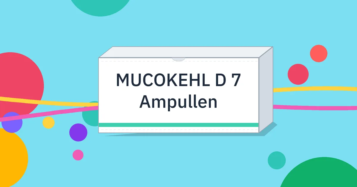 Symbolbild: Packung mit der Aufschrift MUCOKEHL D 7 Ampullen (PZN 03206587) – Verfügbarkeit und Bezug in Apotheken in Frankfurt am Main