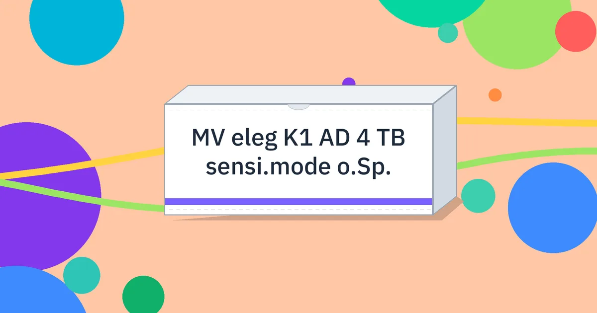 Symbolbild: Packung mit der Aufschrift MV eleg K1 AD 4 TB sensi.mode o.Sp. (PZN 09852420) – Verfügbarkeit und Bezug in Apotheken in Frankfurt am Main