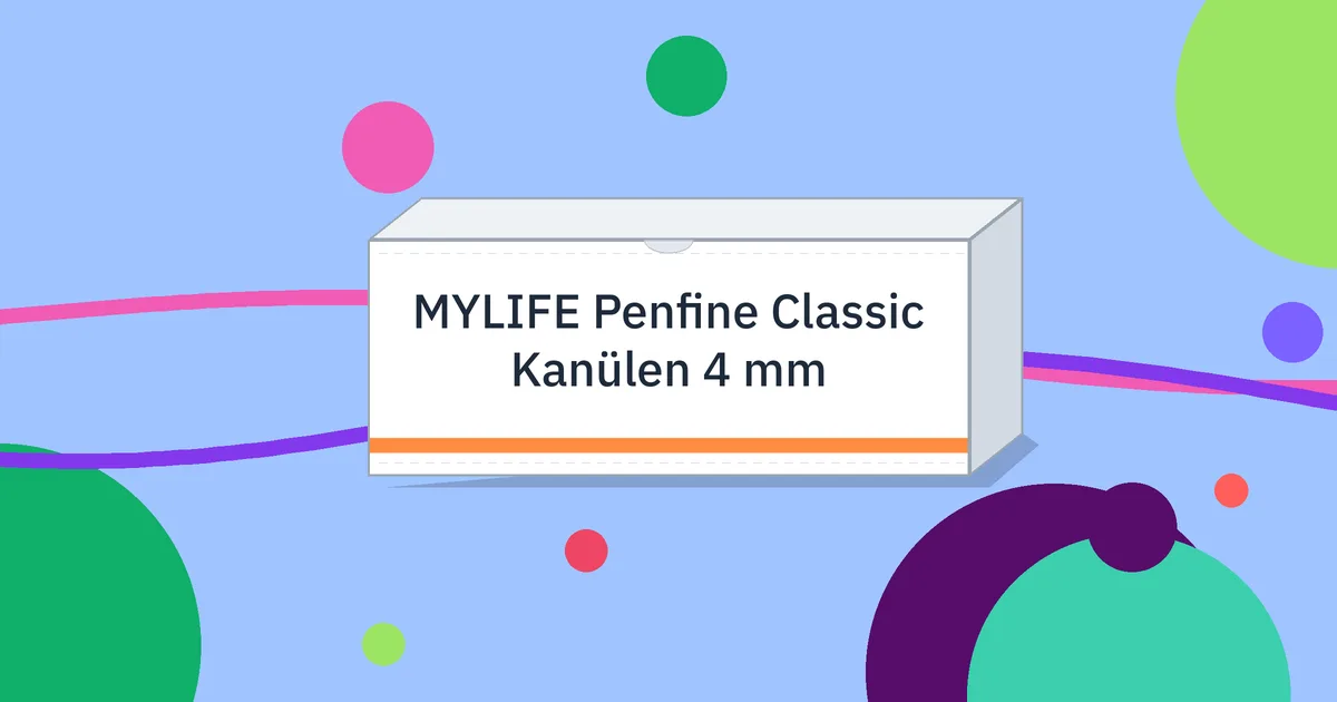 Symbolbild: Packung mit der Aufschrift MYLIFE Penfine Classic Kanülen 4 mm (PZN 18779521) – Verfügbarkeit und Bezug in Apotheken in Frankfurt am Main