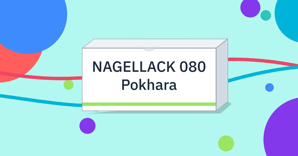 Symbolbild: Packung mit der Aufschrift NAGELLACK 080 Pokhara (PZN 11383375) – Verfügbarkeit und Bezug in Apotheken in Frankfurt am Main