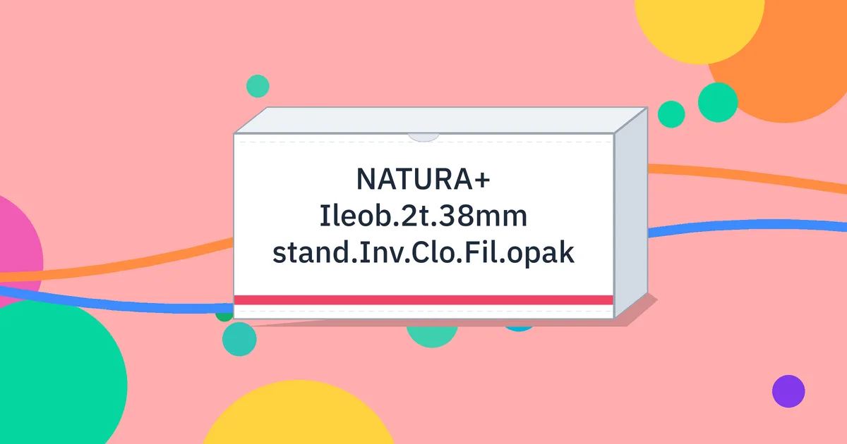 Symbolbild: Packung mit der Aufschrift NATURA+ Ileob.2t.38mm stand.Inv.Clo.Fil.opak (PZN 06459366) – Verfügbarkeit und Bezug in Apotheken in Frankfurt am Main
