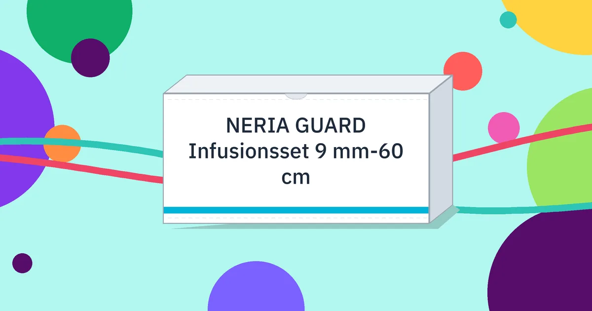 Symbolbild: Packung mit der Aufschrift NERIA GUARD Infusionsset 9 mm-60 cm (PZN 16122780) – Verfügbarkeit und Bezug in Apotheken in Frankfurt am Main