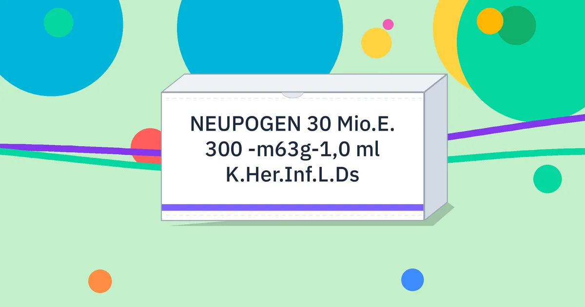 Symbolbild: Packung mit der Aufschrift NEUPOGEN 30 Mio.E. 300 -m63g-1,0 ml K.Her.Inf.L.Ds (PZN 03976457) – Verfügbarkeit und Bezug in Apotheken in Frankfurt am Main