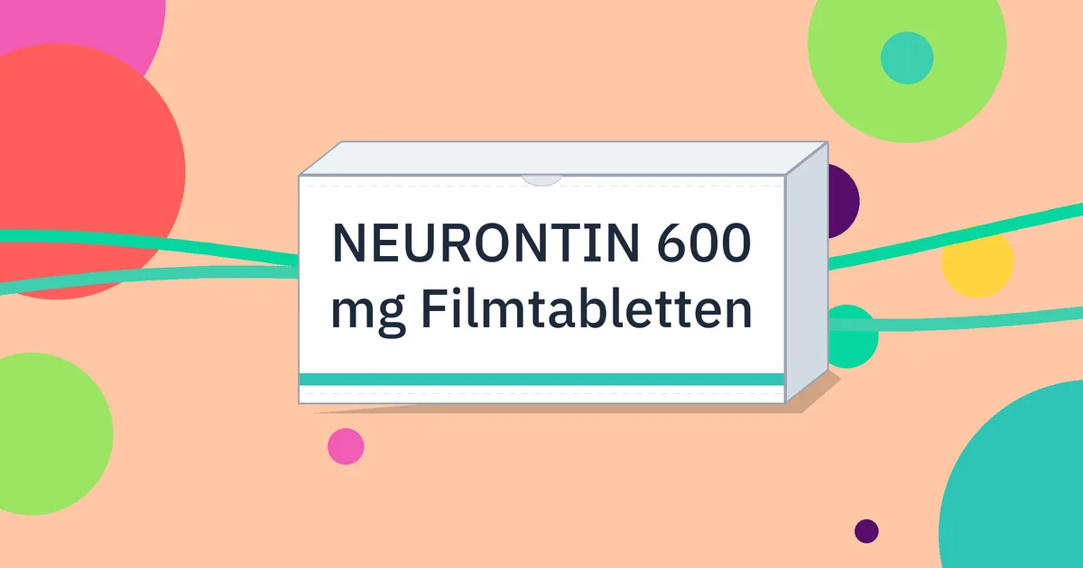 Symbolbild: Packung mit der Aufschrift NEURONTIN 600 mg Filmtabletten (PZN 03996684) – Verfügbarkeit und Bezug in Apotheken in Frankfurt am Main