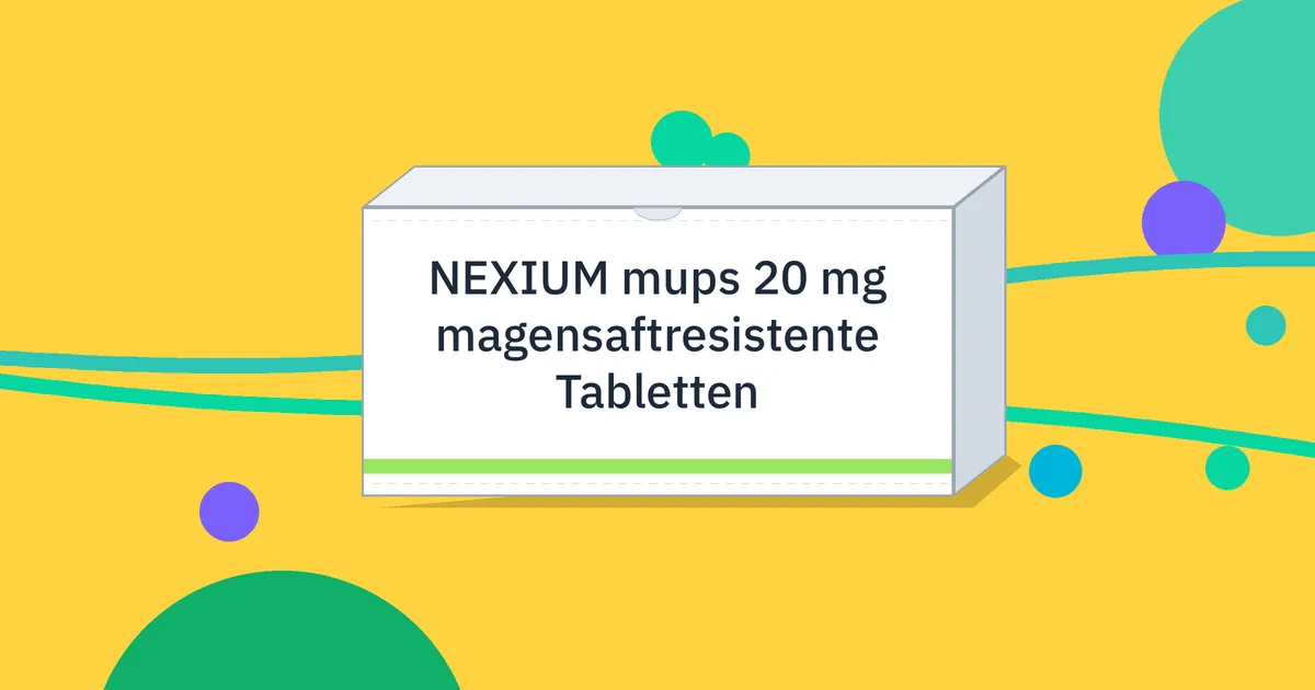 Symbolbild: Packung mit der Aufschrift NEXIUM mups 20 mg magensaftresistente Tabletten (PZN 19431978) – Verfügbarkeit und Bezug in Apotheken in Frankfurt am Main