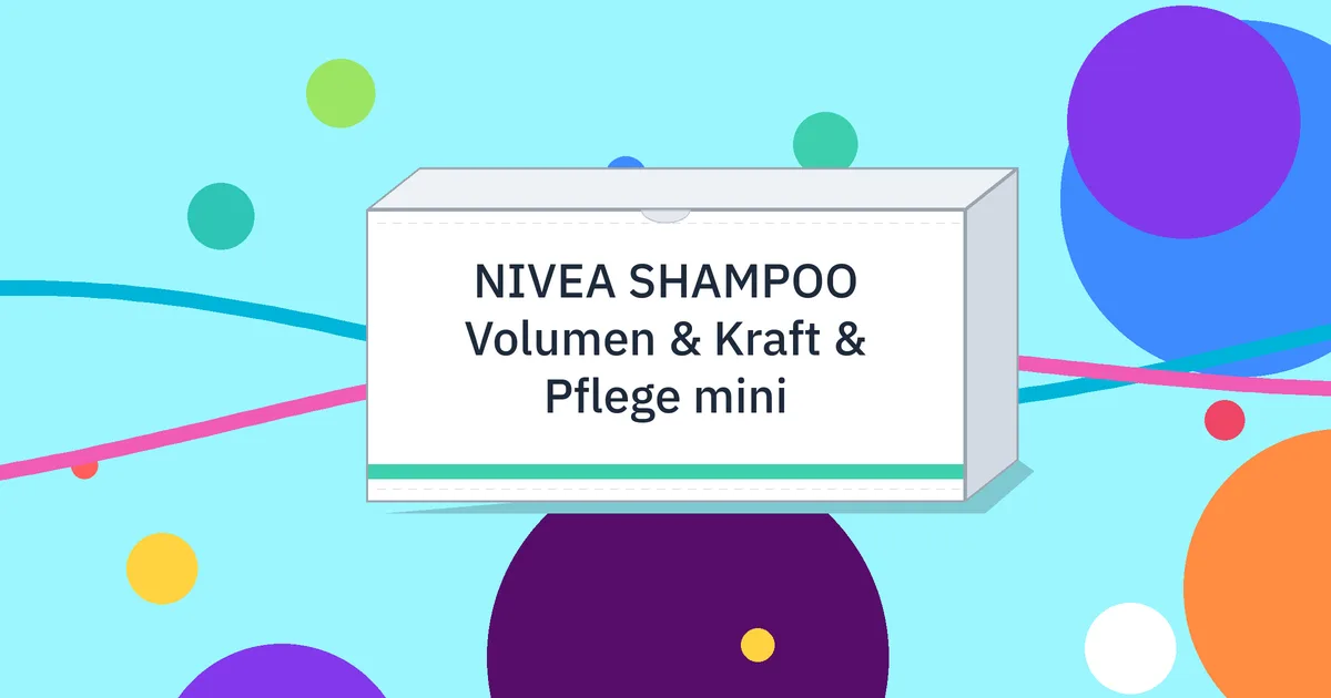 Symbolbild: Packung mit der Aufschrift NIVEA SHAMPOO Volumen & Kraft & Pflege mini (PZN 17626175) – Verfügbarkeit und Bezug in Apotheken in Frankfurt am Main