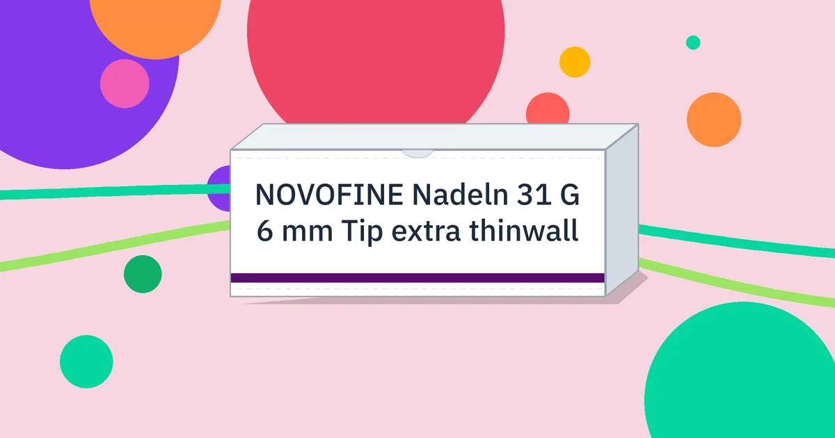 Symbolbild: Packung mit der Aufschrift NOVOFINE Nadeln 31 G 6 mm Tip extra thinwall (PZN 18602917) – Verfügbarkeit und Bezug in Apotheken in Frankfurt am Main