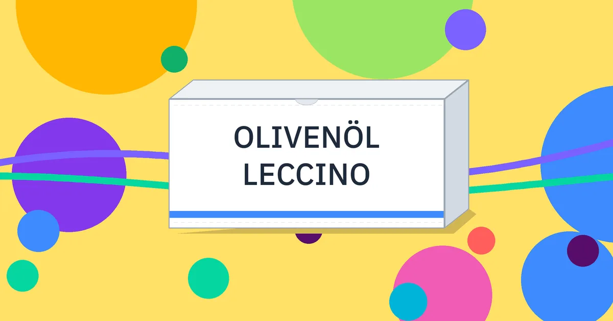 Symbolbild: Packung mit der Aufschrift OLIVENÖL LECCINO (PZN 20601026) – Verfügbarkeit und Bezug in Apotheken in Frankfurt am Main