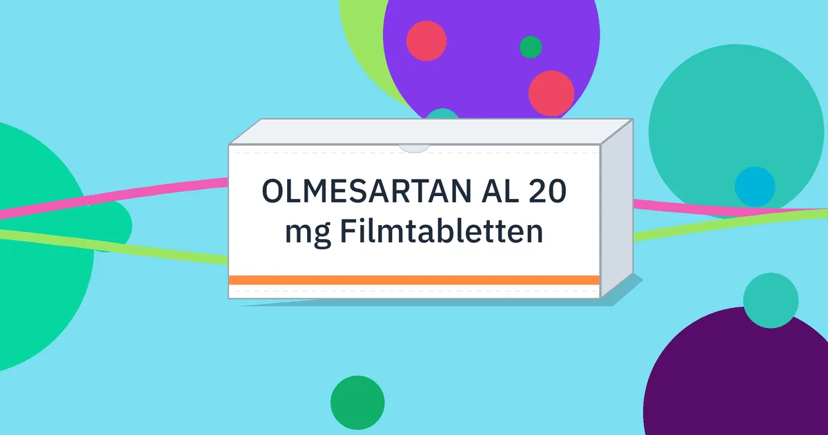 Symbolbild: Packung mit der Aufschrift OLMESARTAN AL 20 mg Filmtabletten (PZN 12572032) – Verfügbarkeit und Bezug in Apotheken in Frankfurt am Main