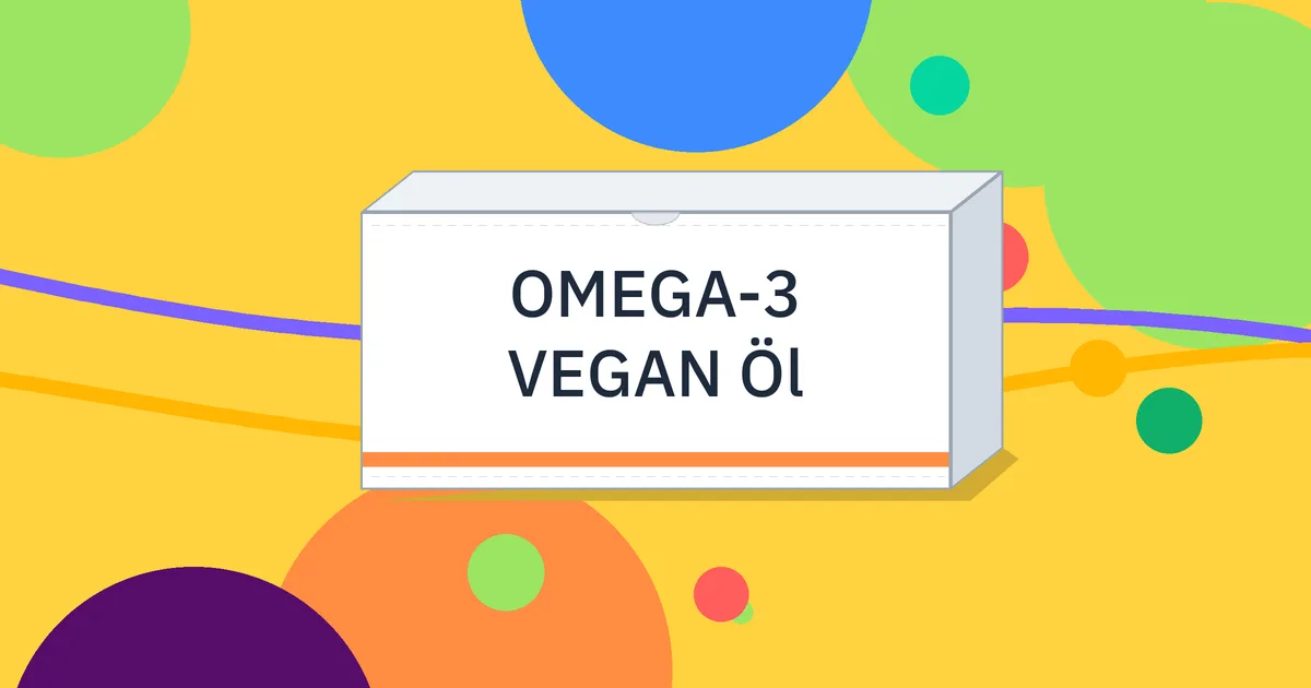 Symbolbild: Packung mit der Aufschrift OMEGA-3 VEGAN Öl (PZN 18191472) – Verfügbarkeit und Bezug in Apotheken in Frankfurt am Main