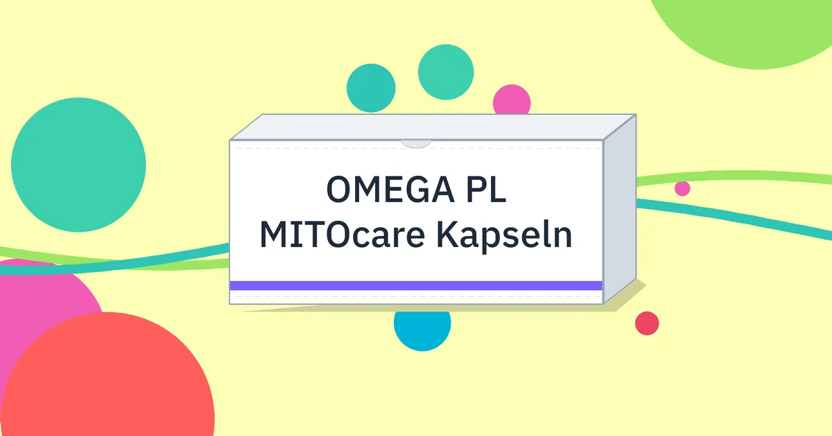 Symbolbild: Packung mit der Aufschrift OMEGA PL MITOcare Kapseln (PZN 13152846) – Verfügbarkeit und Bezug in Apotheken in Frankfurt am Main