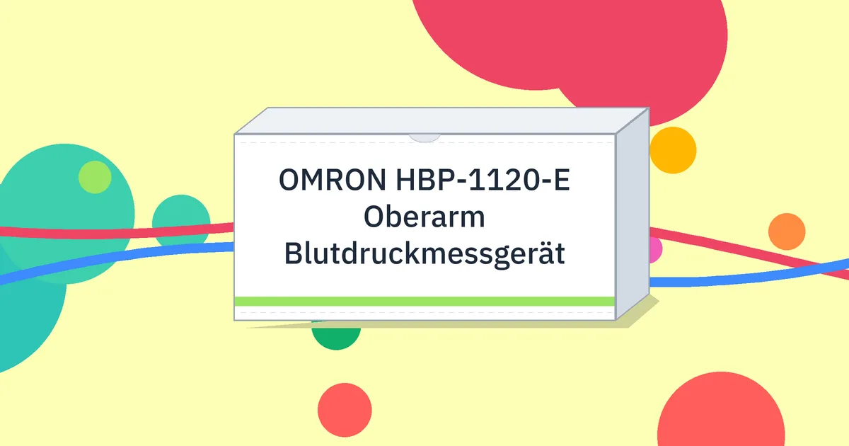 Symbolbild: Packung mit der Aufschrift OMRON HBP-1120-E Oberarm Blutdruckmessgerät (PZN 14057535) – Verfügbarkeit und Bezug in Apotheken in Frankfurt am Main