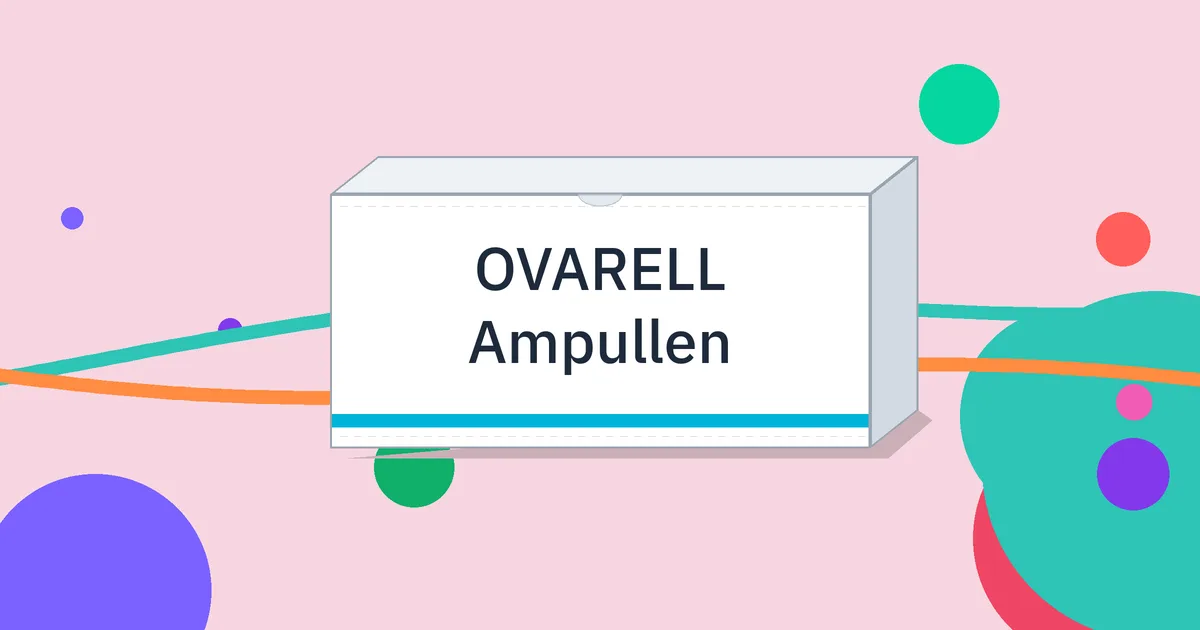 Symbolbild: Packung mit der Aufschrift OVARELL Ampullen (PZN 00564406) – Verfügbarkeit und Bezug in Apotheken in Frankfurt am Main