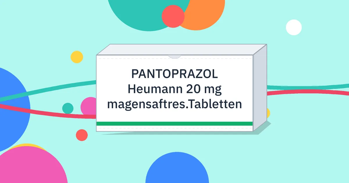 Symbolbild: Packung mit der Aufschrift PANTOPRAZOL Heumann 20 mg magensaftres.Tabletten (PZN 05860322) – Verfügbarkeit und Bezug in Apotheken in Frankfurt am Main