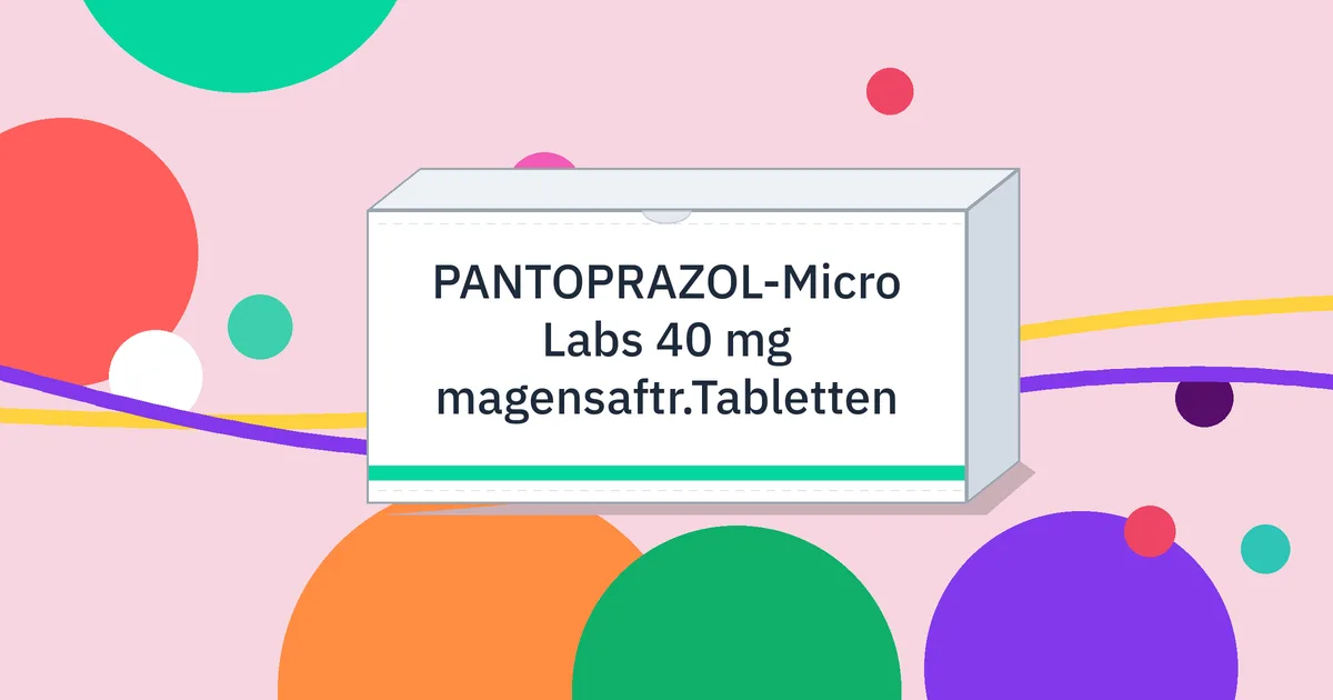 Symbolbild: Packung mit der Aufschrift PANTOPRAZOL-Micro Labs 40 mg magensaftr.Tabletten (PZN 17378458) – Verfügbarkeit und Bezug in Apotheken in Frankfurt am Main