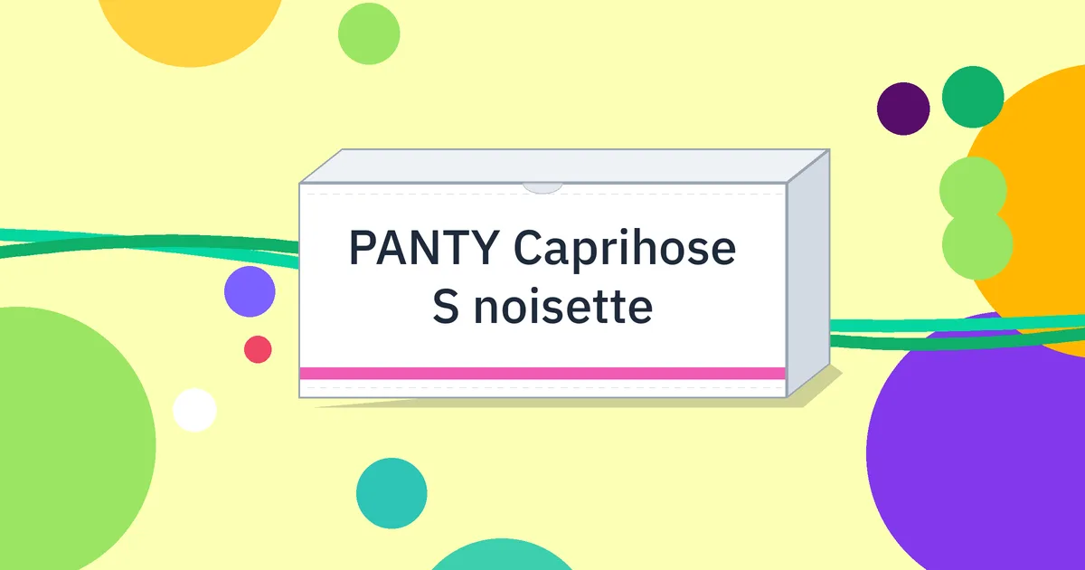 Symbolbild: Packung mit der Aufschrift PANTY Caprihose S noisette (PZN 16191344) – Verfügbarkeit und Bezug in Apotheken in Frankfurt am Main