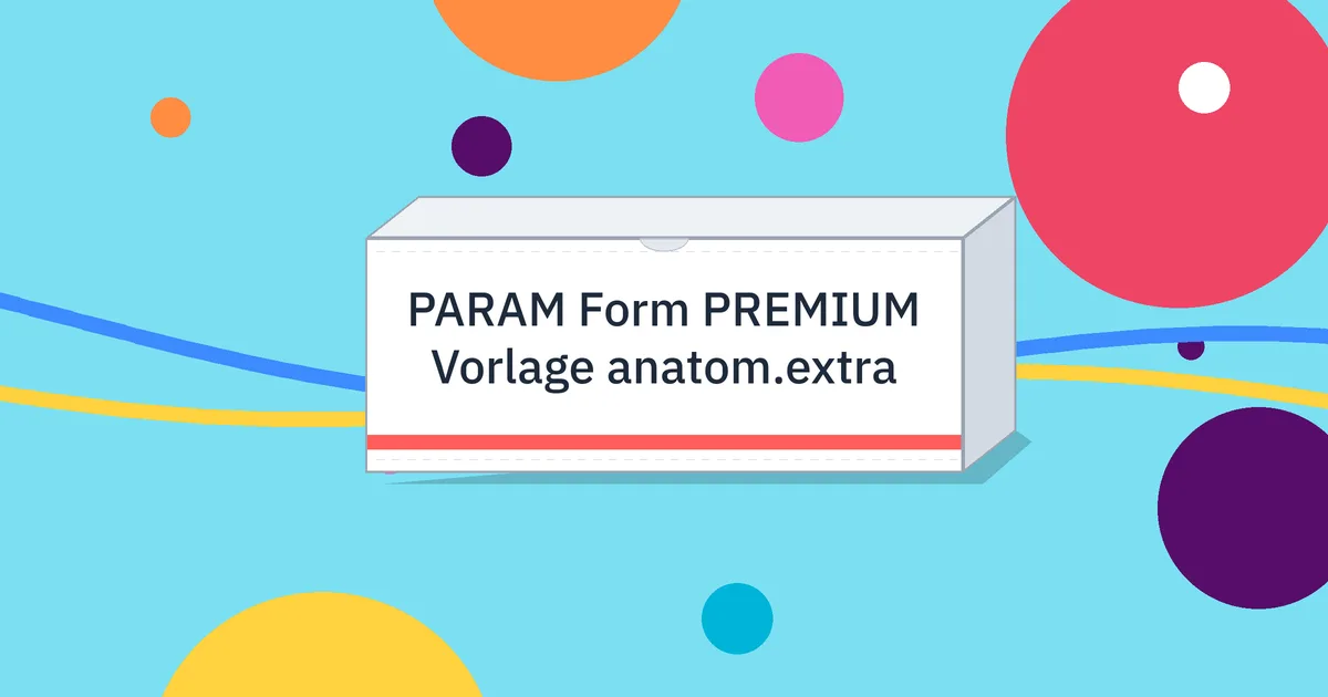 Symbolbild: Packung mit der Aufschrift PARAM Form PREMIUM Vorlage anatom.extra (PZN 09318057) – Verfügbarkeit und Bezug in Apotheken in Frankfurt am Main