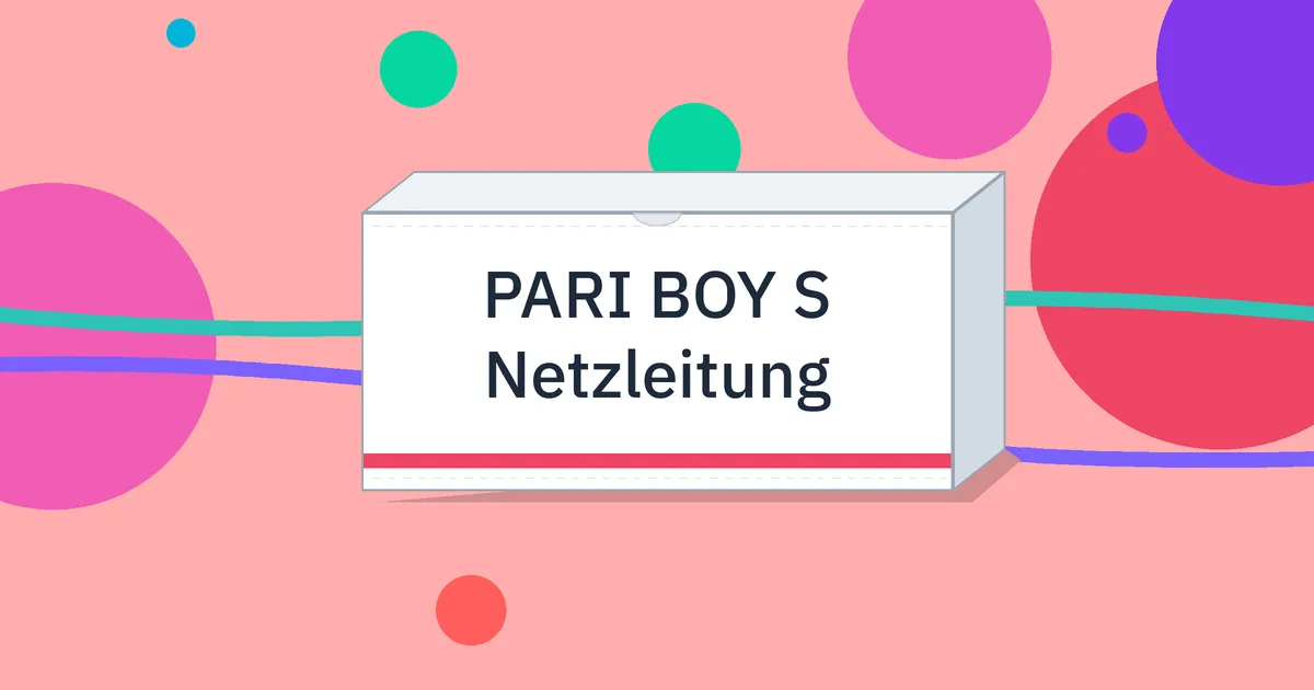 Symbolbild: Packung mit der Aufschrift PARI BOY S Netzleitung (PZN 00682465) – Verfügbarkeit und Bezug in Apotheken in Frankfurt am Main