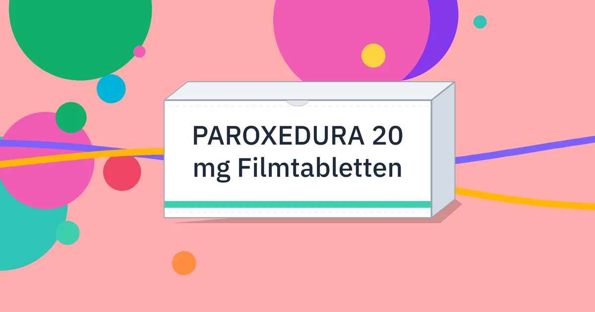 Symbolbild: Packung mit der Aufschrift PAROXEDURA 20 mg Filmtabletten (PZN 02156083) – Verfügbarkeit und Bezug in Apotheken in Frankfurt am Main