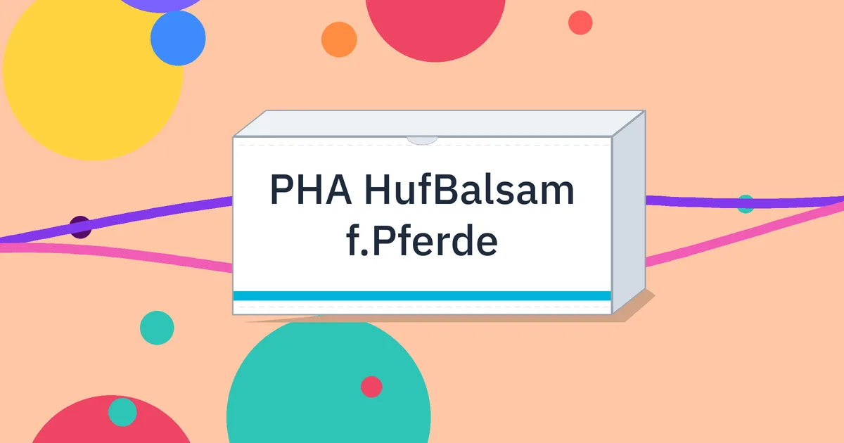 Symbolbild: Packung mit der Aufschrift PHA HufBalsam f.Pferde (PZN 09670943) – Verfügbarkeit und Bezug in Apotheken in Frankfurt am Main