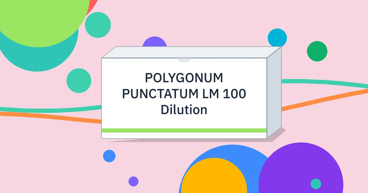 Symbolbild: Packung mit der Aufschrift POLYGONUM PUNCTATUM LM 100 Dilution (PZN 13663156) – Verfügbarkeit und Bezug in Apotheken in Frankfurt am Main