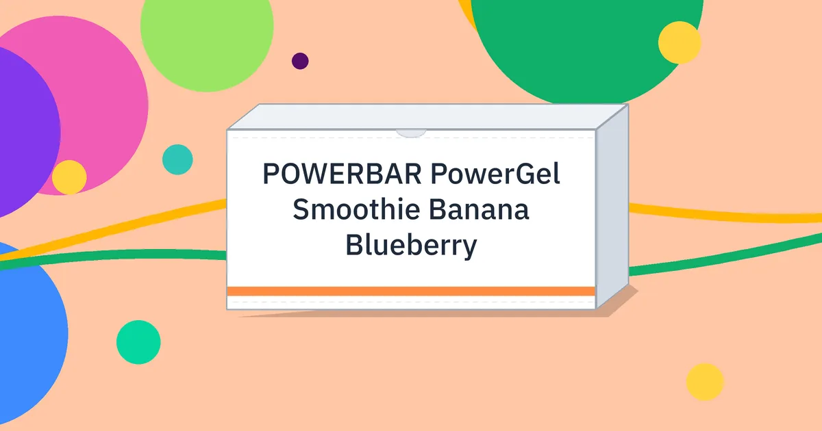 Symbolbild: Packung mit der Aufschrift POWERBAR PowerGel Smoothie Banana Blueberry (PZN 18362502) – Verfügbarkeit und Bezug in Apotheken in Frankfurt am Main