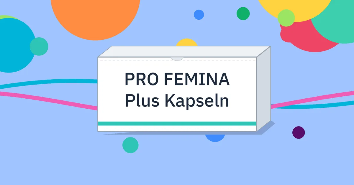 Symbolbild: Packung mit der Aufschrift PRO FEMINA Plus Kapseln (PZN 02222779) – Verfügbarkeit und Bezug in Apotheken in Frankfurt am Main