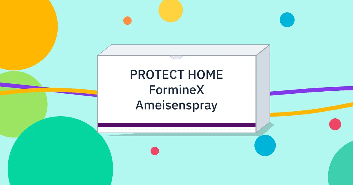 Symbolbild: Packung mit der Aufschrift PROTECT HOME FormineX Ameisenspray (PZN 14361606) – Verfügbarkeit und Bezug in Apotheken in Frankfurt am Main