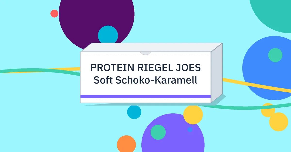 Symbolbild: Packung mit der Aufschrift PROTEIN RIEGEL JOES Soft Schoko-Karamell (PZN 18760993) – Verfügbarkeit und Bezug in Apotheken in Frankfurt am Main